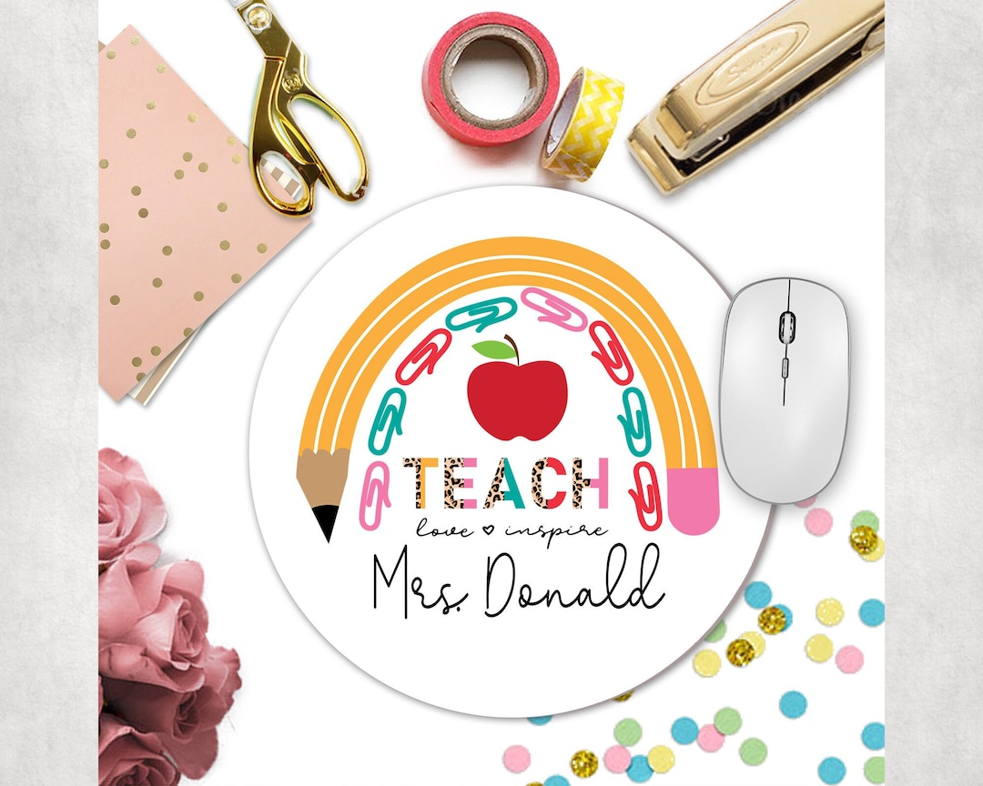 Teacher Mouse Pad. Custom Teacher Gift. Perfect Teacher's Desk ...