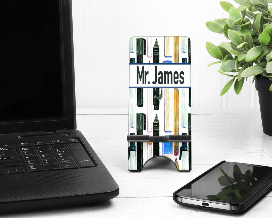 Teacher's Cell Phone Stand. Custom Teacher's Gift Personalized Teacher ...