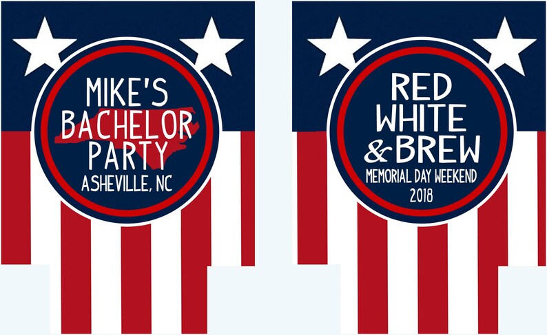 America Party Huggers. 'merica Birthday Coolies Bachelor | Etsy