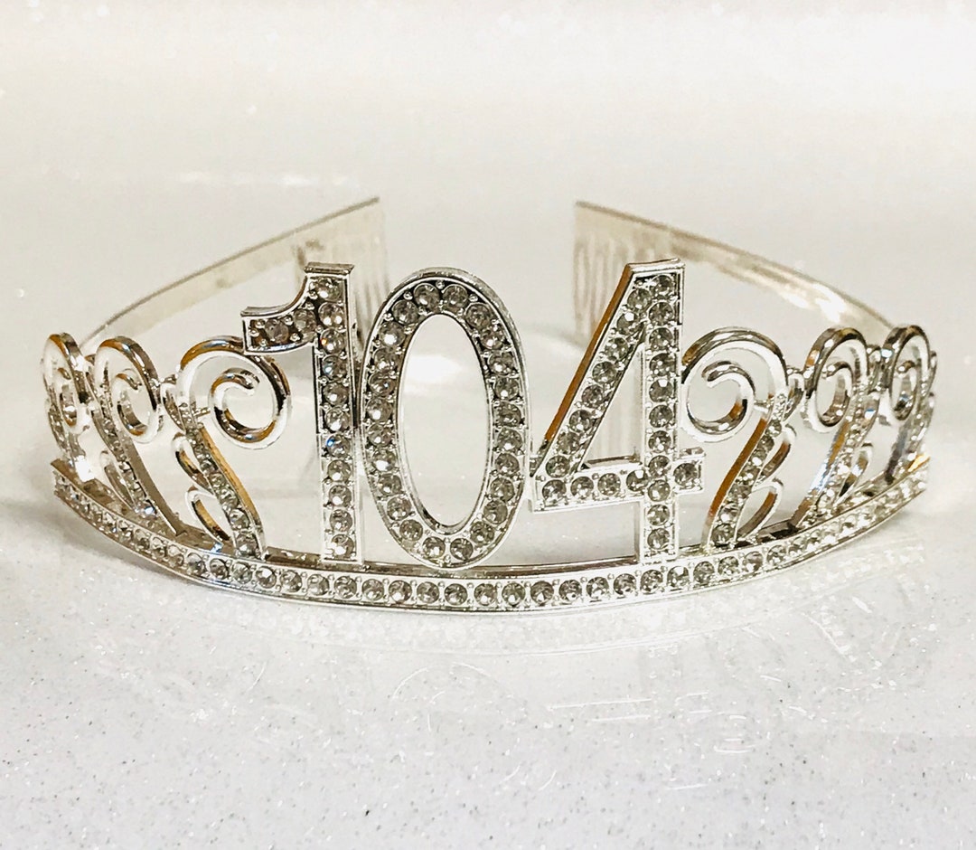 104th Birthday Tiara, Birthday Headband, 104 Birthday Party Tiara, 104 ...