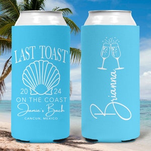 Beach Bachelorette or Birthday Favors. Last Toast on the Coast! Coastal ...