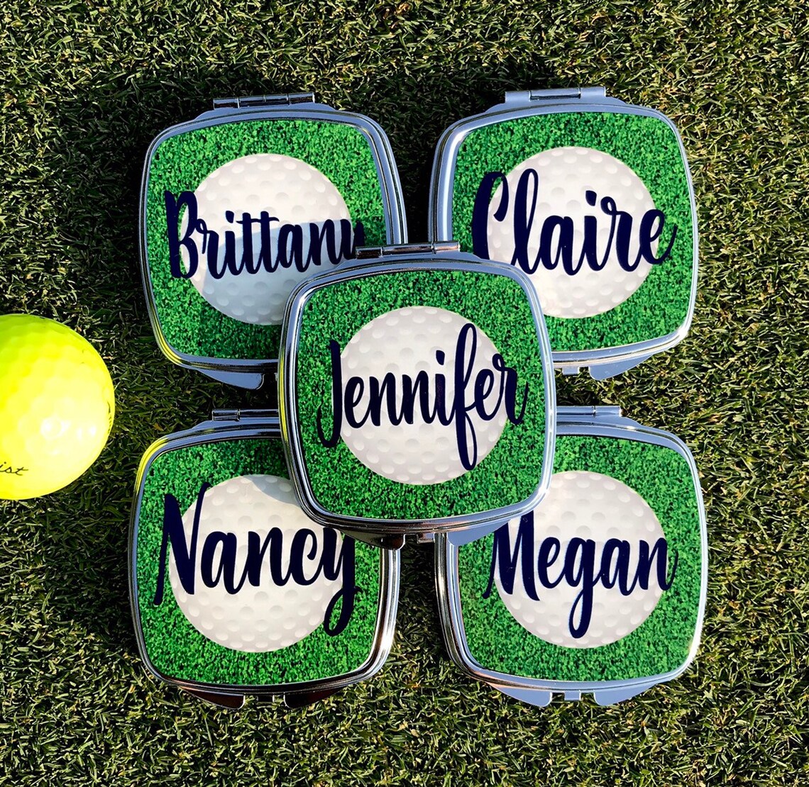 Golf Team Gift Golf Party Favor Golf Make up Mirror - Etsy