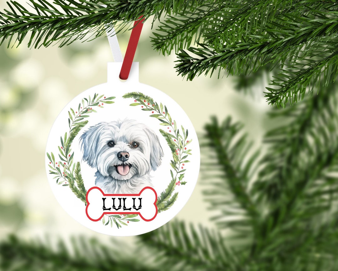 Maltese Ornament. Personalized Maltipoo! Maltese Christmas Ornament ...