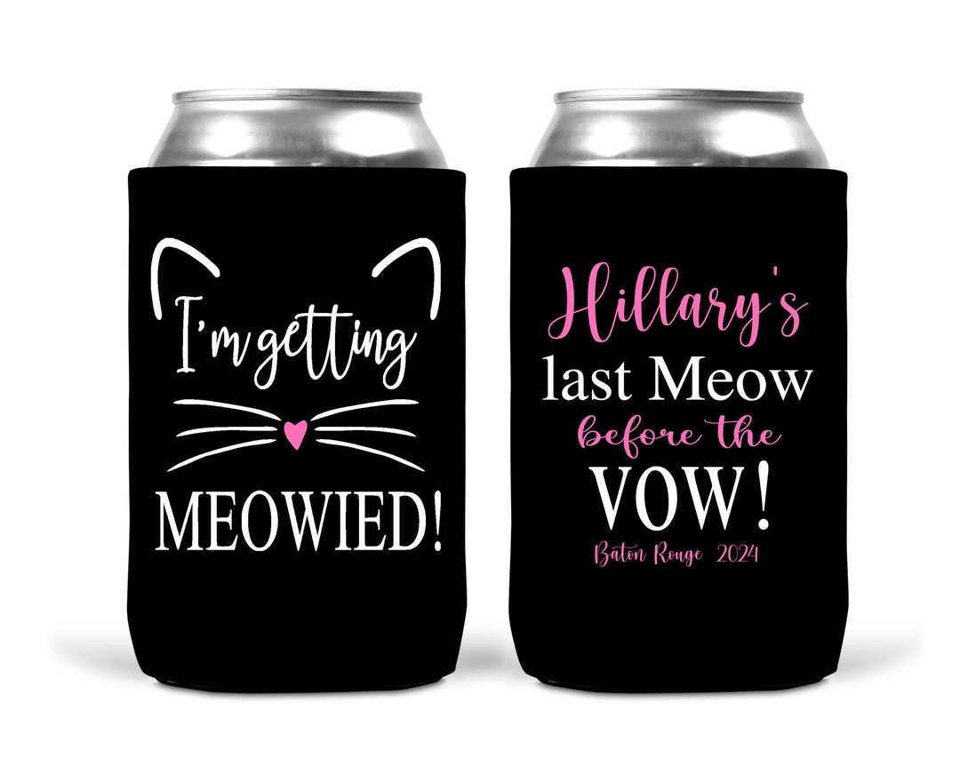 Cat Party Favors. Cat Bachelorette Getting Meowied. Custom Cat ...