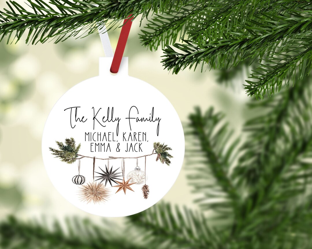 Family Christmas Ornaments. Personalized Cozy Christmas Gift Great ...