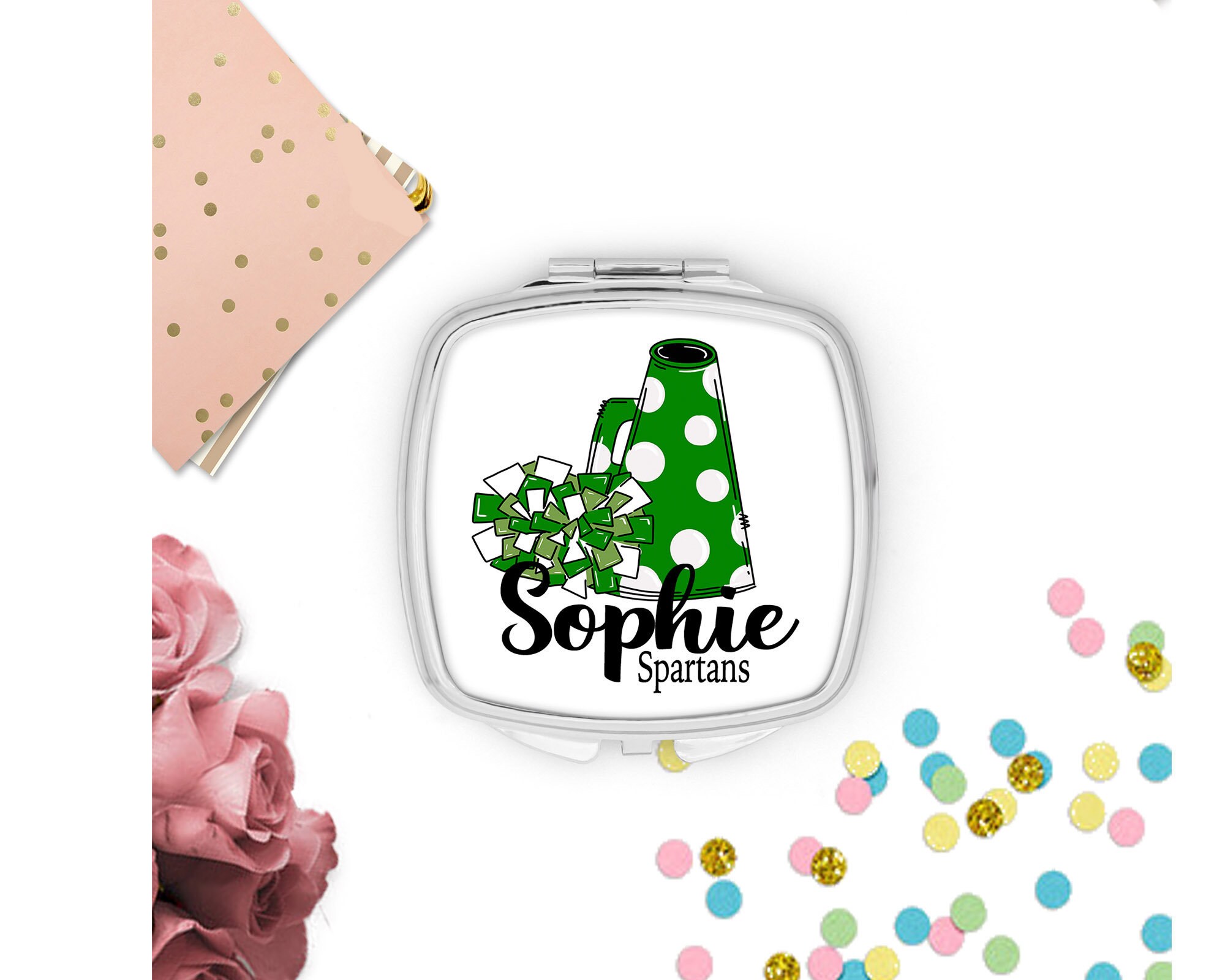 Cheer Gift | Cheerleading Party Favor | Cheer Make up Mirror | Cheer ...