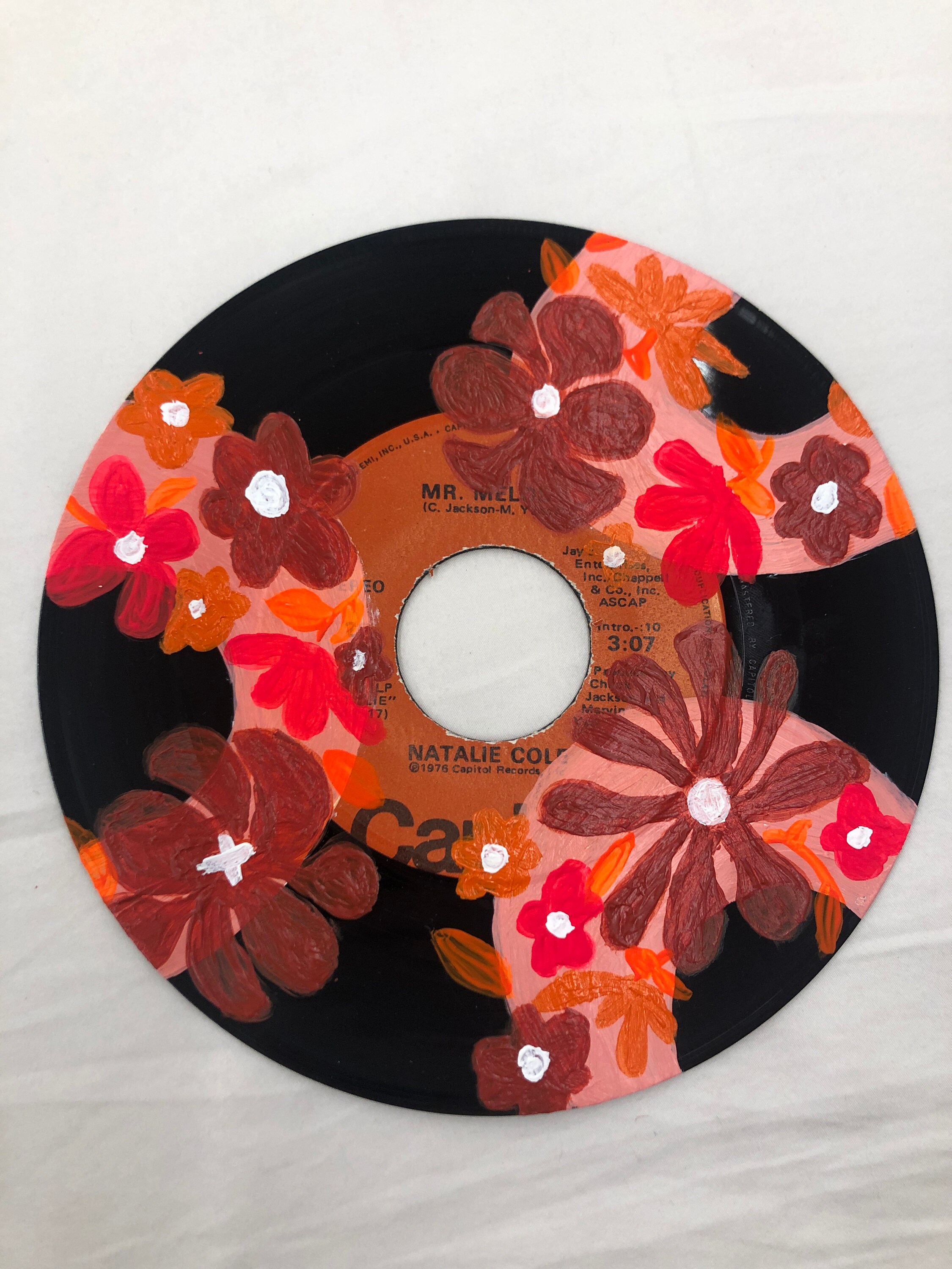 Hand-painted Vinyl Records 70s themed Dorm or Room Decor | Etsy