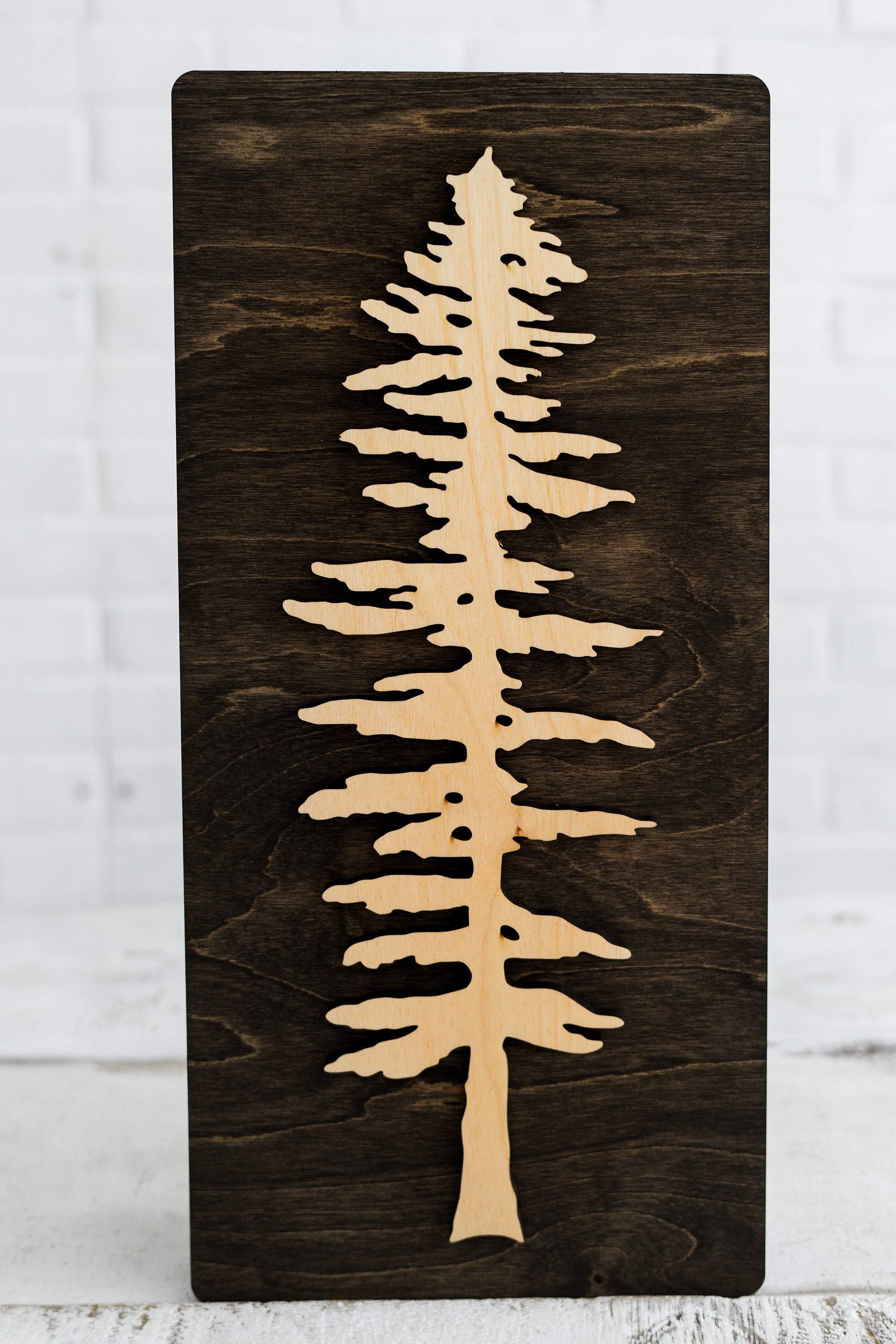 Spruce Sitka Tree Silhouette 3D Wooden Art Rustic Home - Etsy Canada