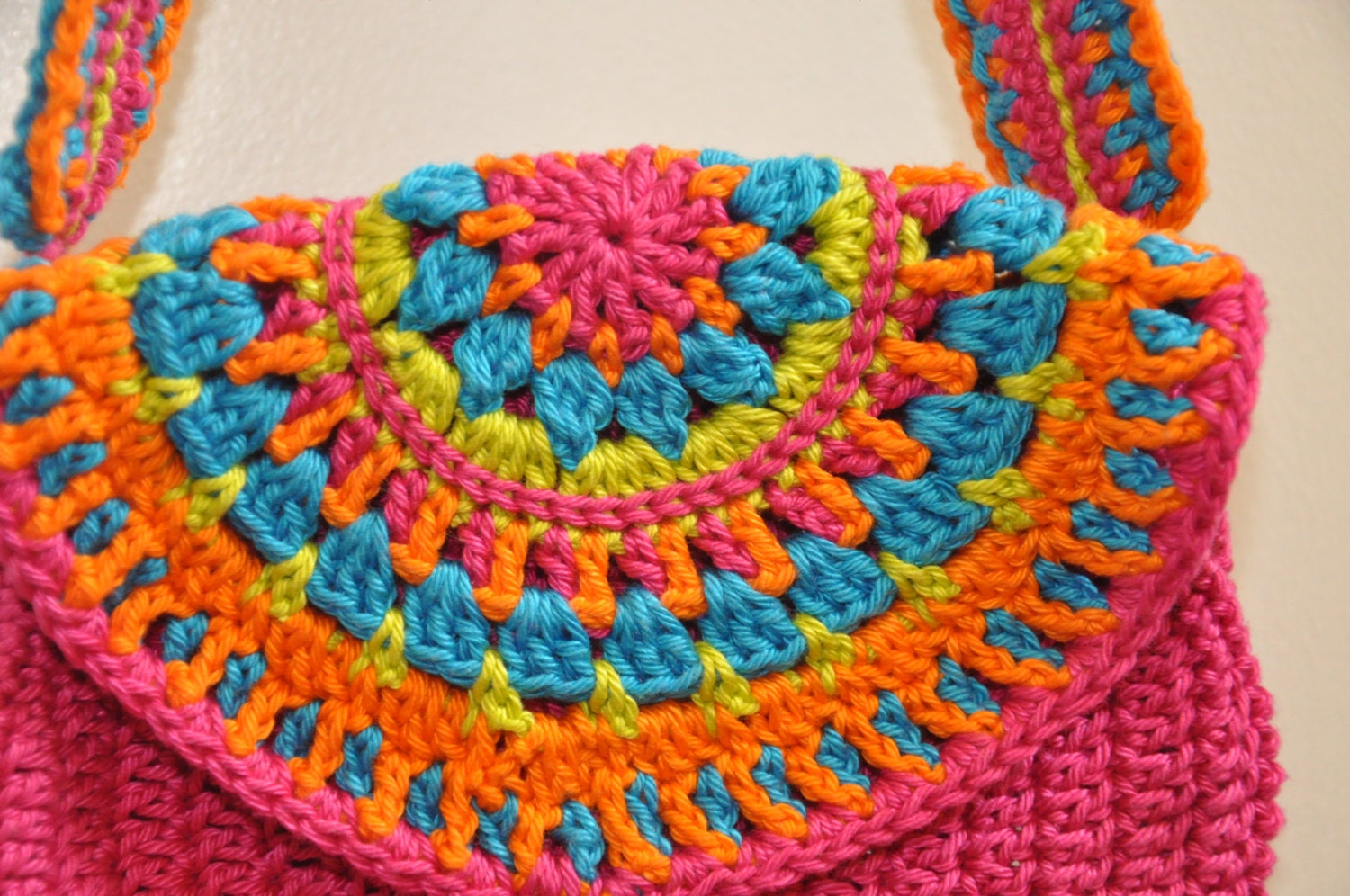 Colorful Crochet Mandala Purse - Etsy Israel