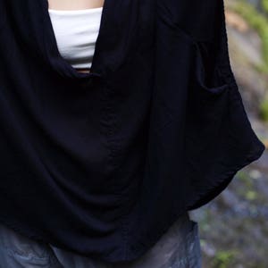 MEGUMI One Size Black Blouse, V Neck Festival Shirt, Long Sleeve Blouse ...