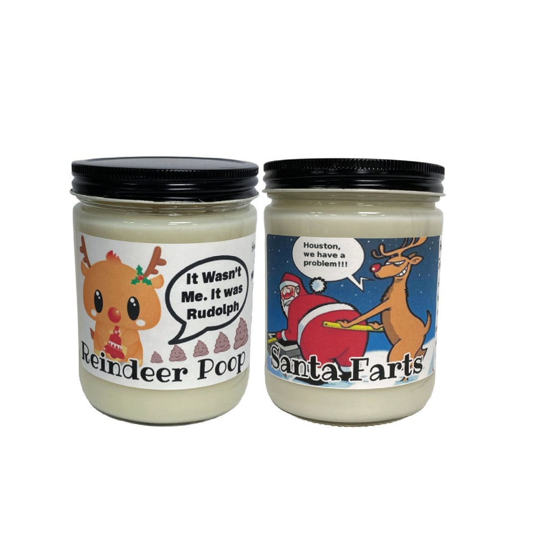 Santa Farts and Reindeer Poop- Set of Two- 16oz Handmade Soy Wax ...