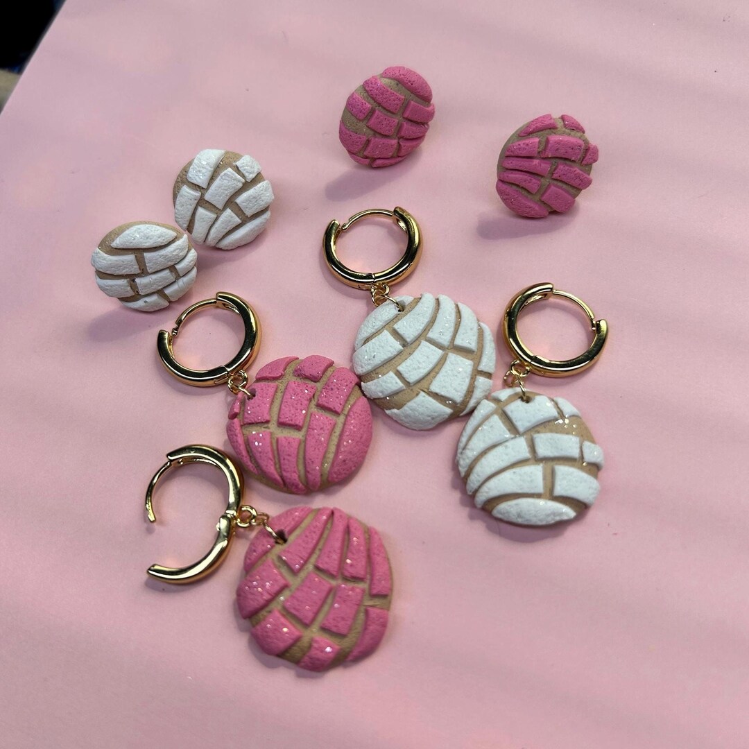 Concha Polymer Clay Earrings | Handmade Jewelry| Lightweight ...