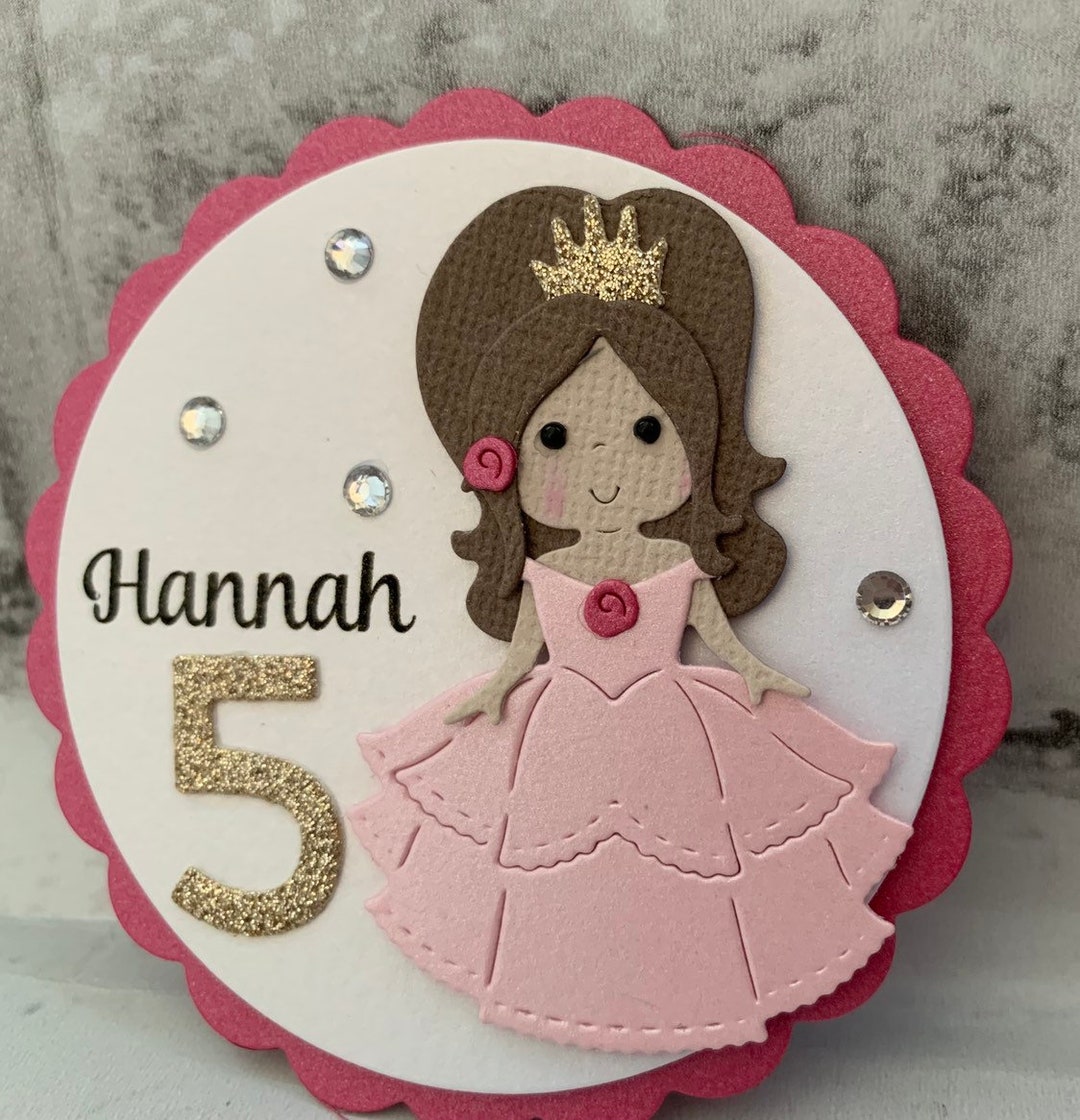 Princess Birthday Badge, Personalised Birthday Badge, Birthday Name ...