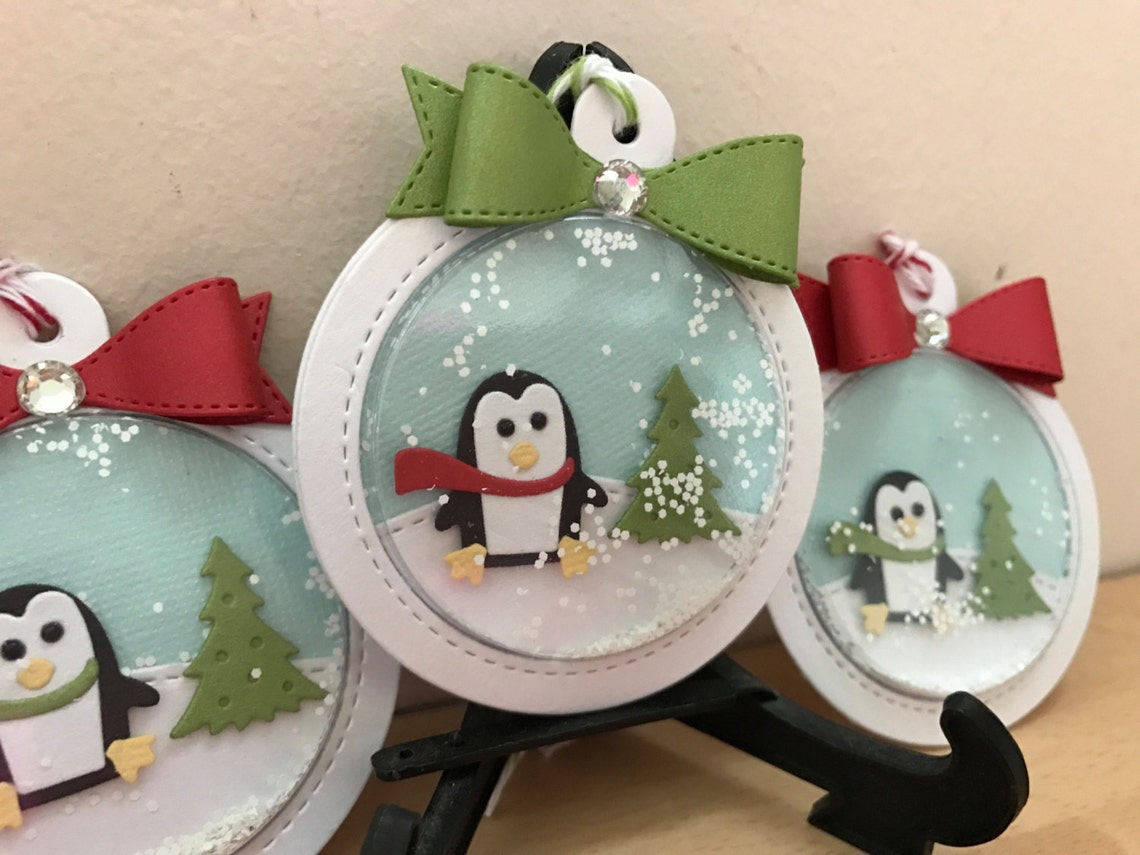 Christmas Gift Tags Penguin Gift Tags Christmas Shaker Gift - Etsy