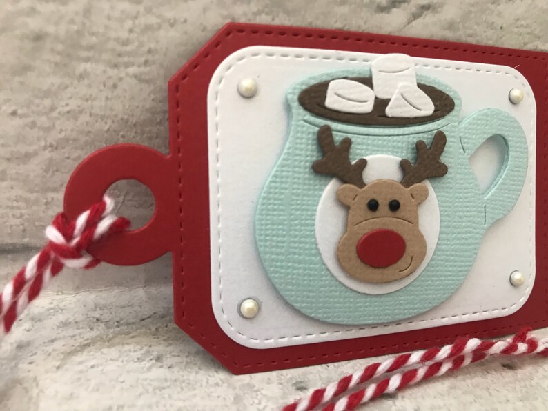 Christmas Gift Tags, Reindeer Christmas Gift Tags, Prsesent Gift Tags ...