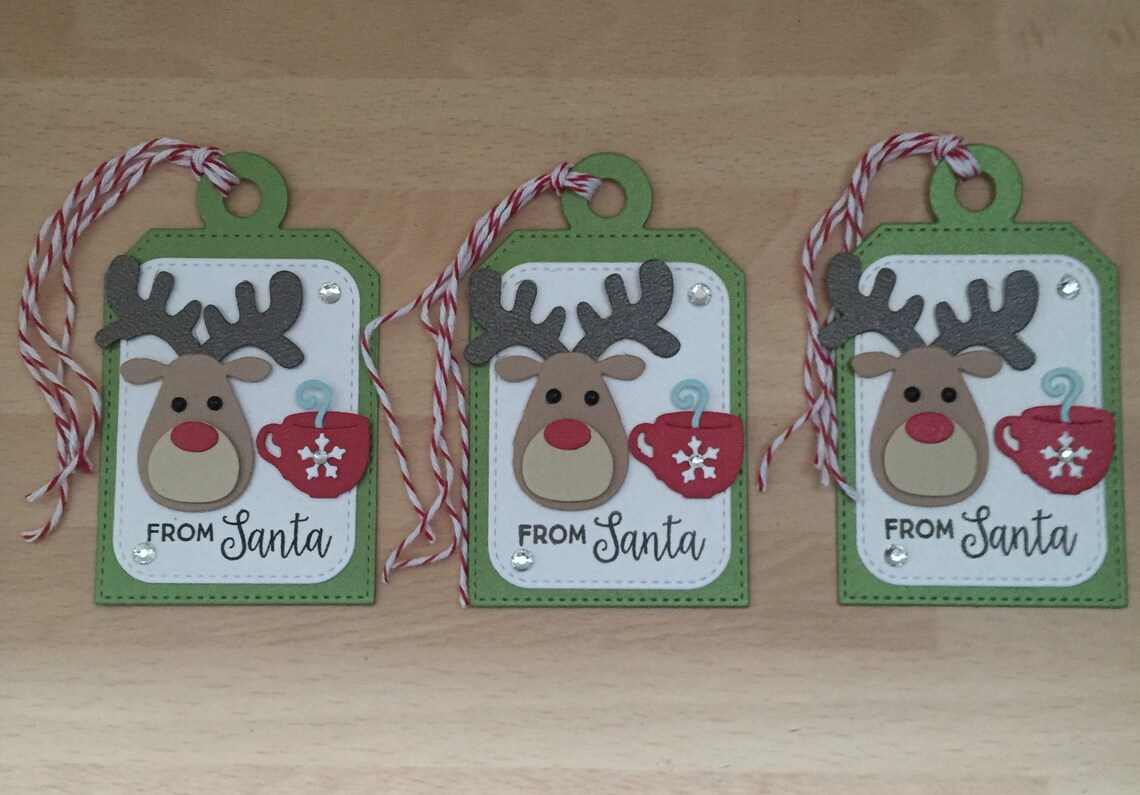 Christmas Gift Tags Reindeer Gift Tags Holiday Gift Tags - Etsy UK