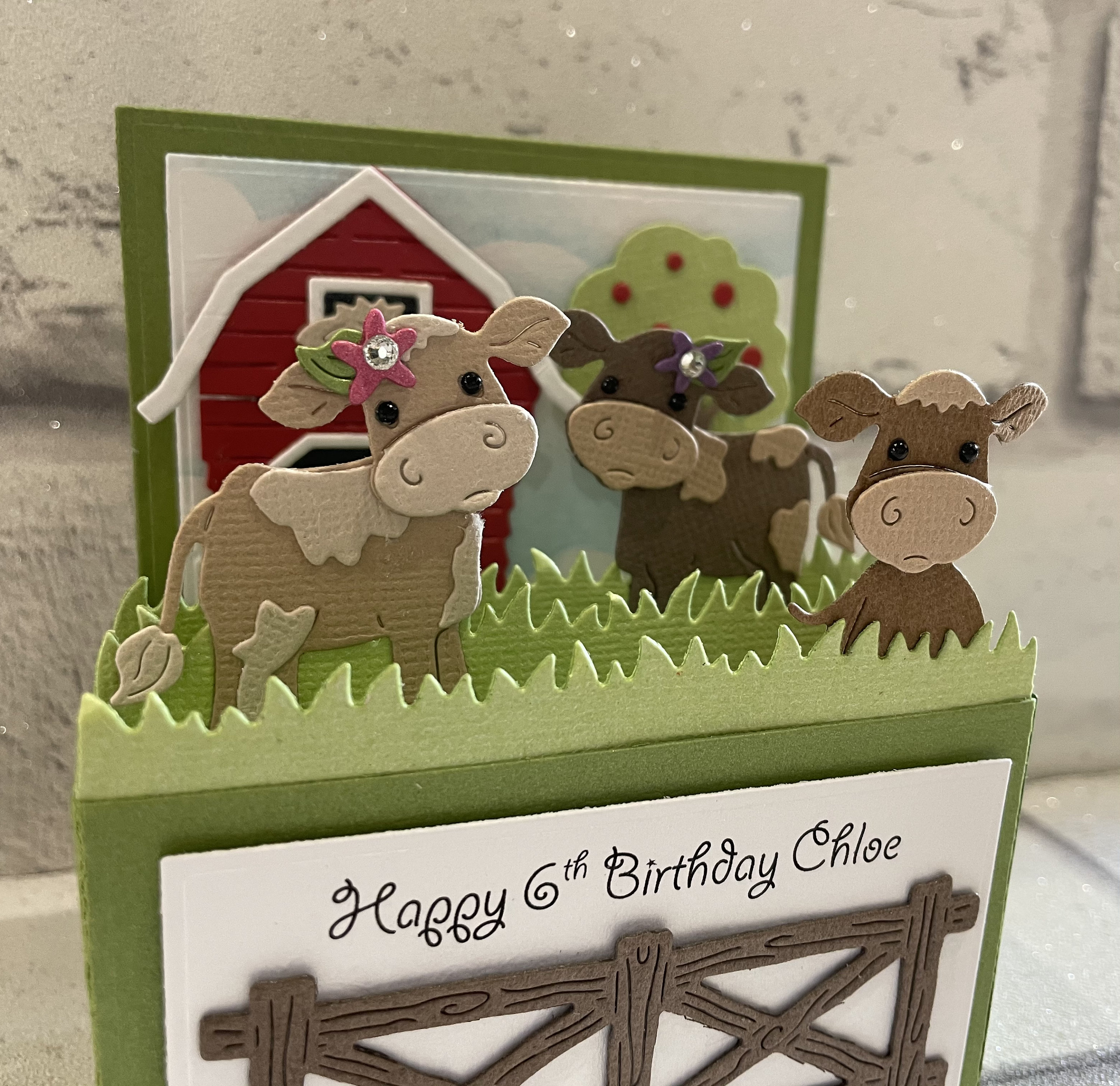 Farmyard Birthday Card, Personalised Birthday Card, 3D Birthday Card ...