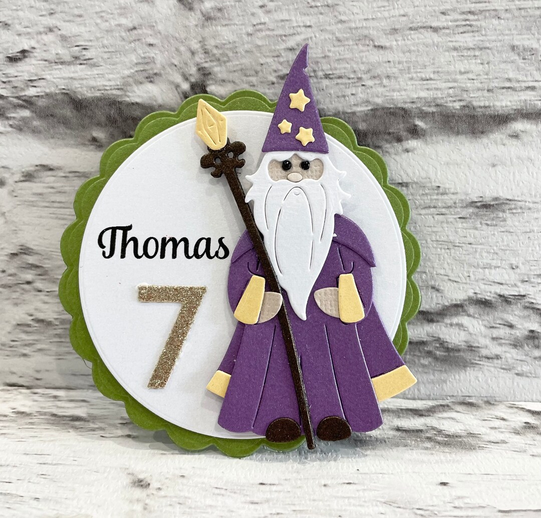 Wizard Birthday Badge, Personalised Birthday Badge, Birthday Name ...