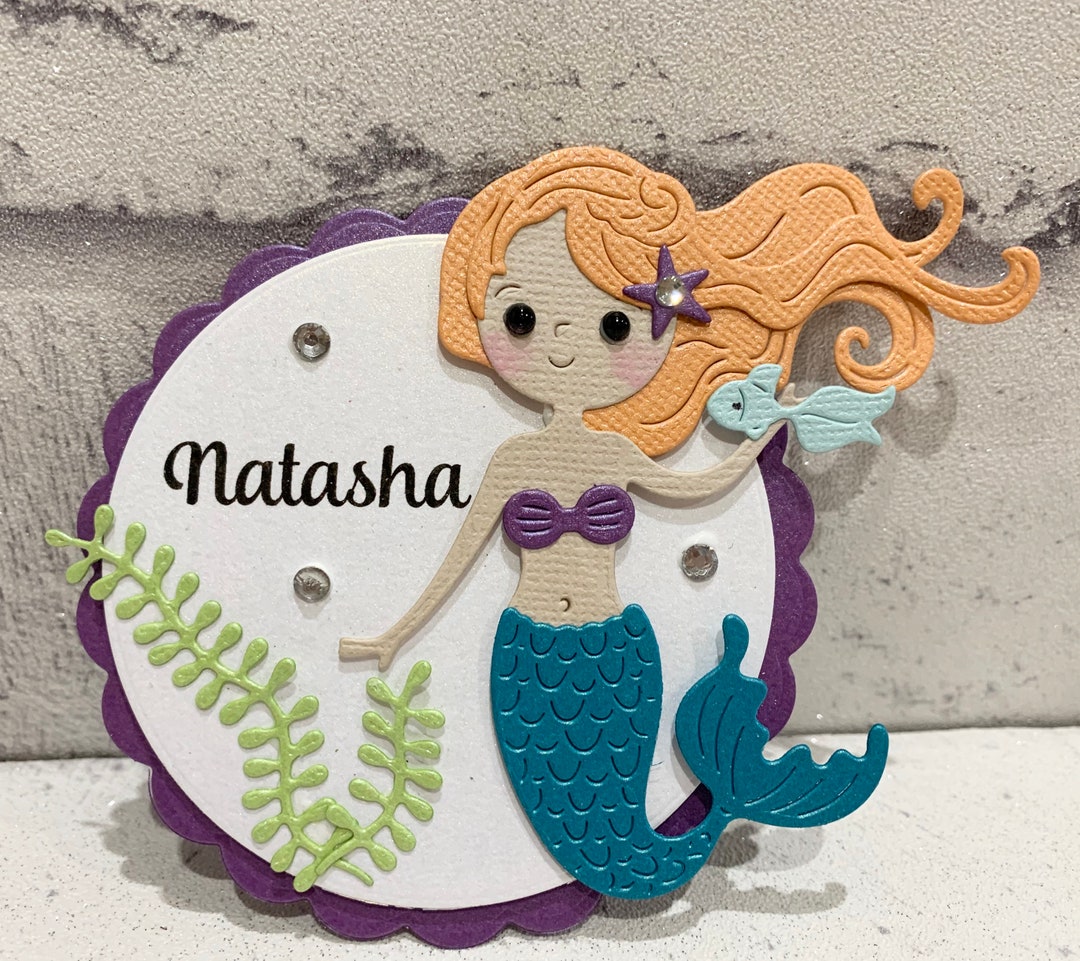 Mermaid Birthday Badge, Personalised Birthday Badge, Birthday Name ...