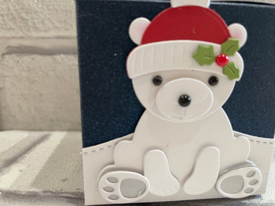 Polar bear Christmas Favour Box Favours Christmas Table | Etsy