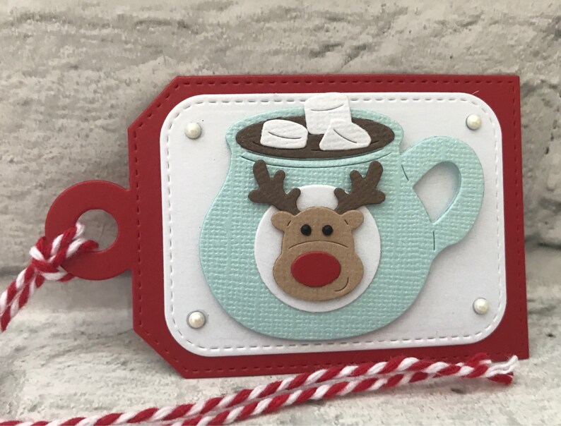 Christmas Gift Tags, Reindeer Christmas Gift Tags, Prsesent Gift Tags ...