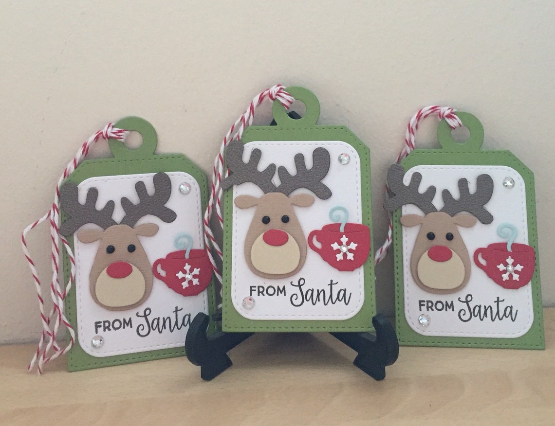 Christmas Gift Tags Reindeer Gift Tags Holiday Gift Tags - Etsy UK
