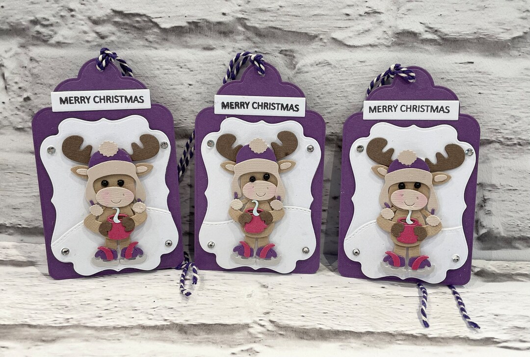 Christmas Gift Tag, Moose Gift Tag, Moose, Christnas Gift Wrap ...