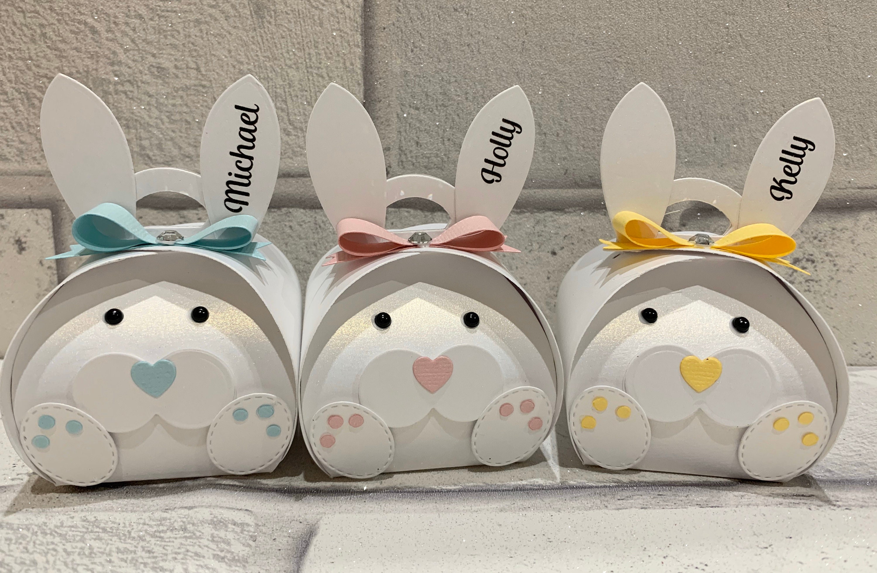 Easter Basket Bunny Gift Box Easter Favour Easter | Etsy