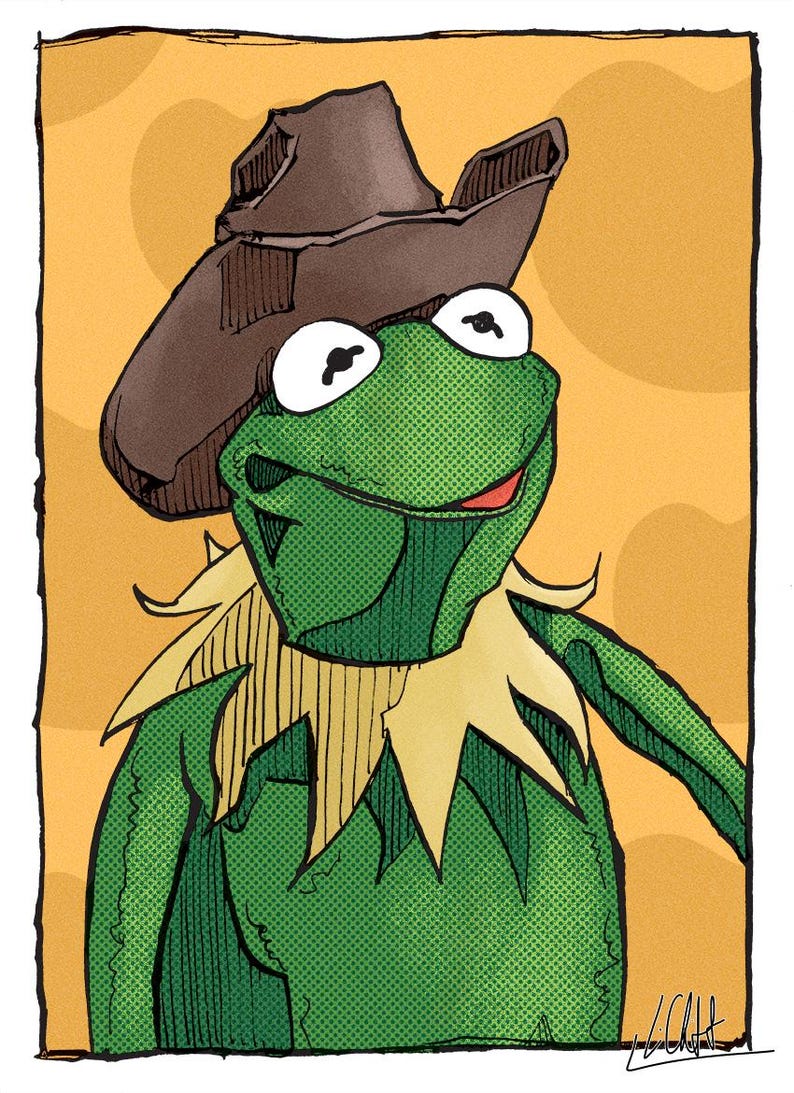 Kermit the Frog A3 Artwork Print - the Muppets - Original Artwork Print ...