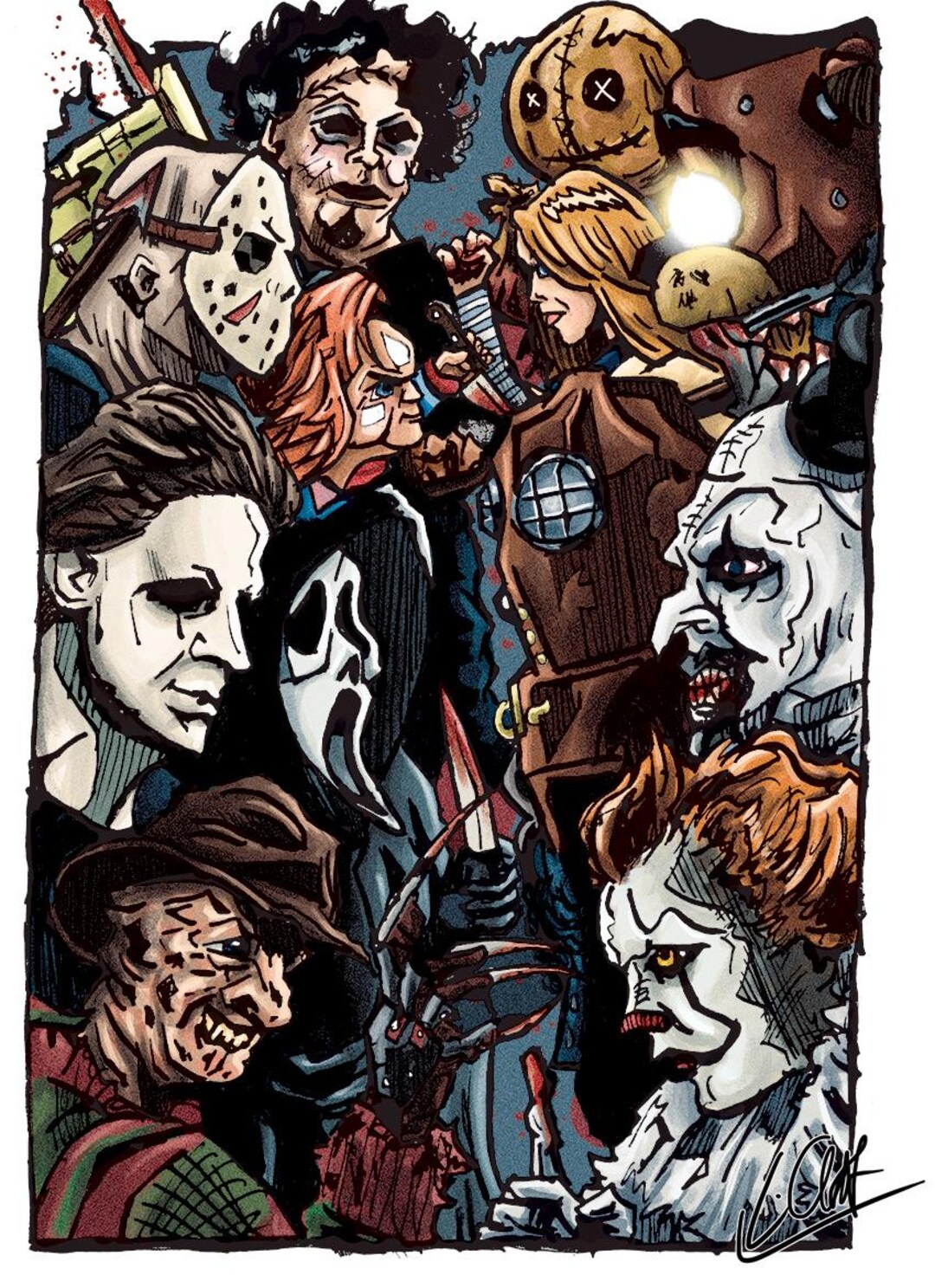 Horror Poster - Battle of the Slashers - Classic and Modern Horror ...