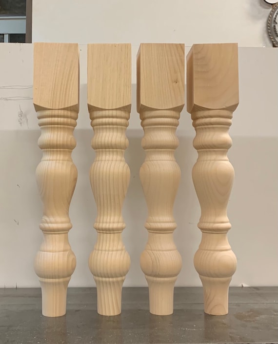 Set of Four Knotty Pine Bench Legs 18x3 Unfinished Furniture Eastern Knotty Pine Wood Etsy