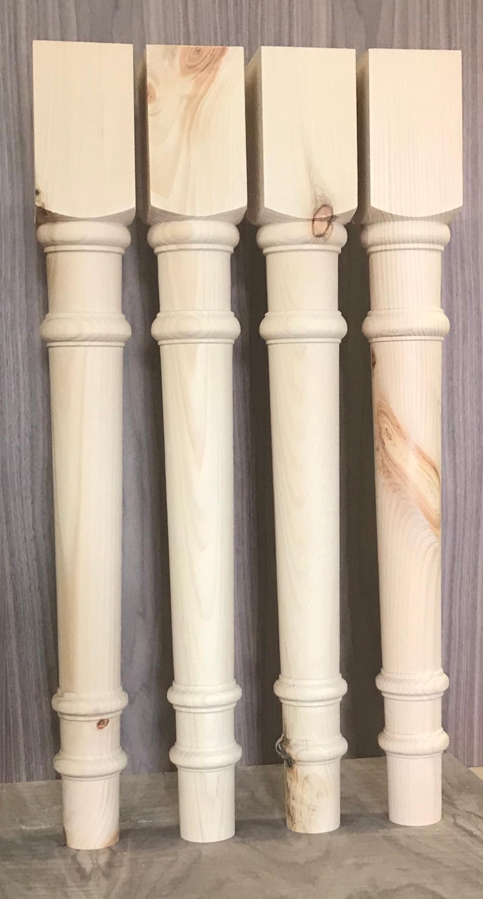 2 Sets of Hand Made Table Legs and Bench Legs Wooden Pine - Etsy