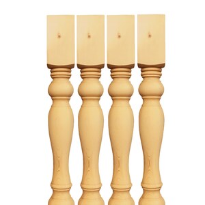 2 Sets of Hand Made Table Legs and Bench Legs Wooden Pine- Dining Room ...