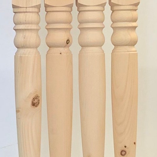 Set of 4 Knotty Pine Unfinished Wooden Table Legs 29 X 3 1/2 - Etsy