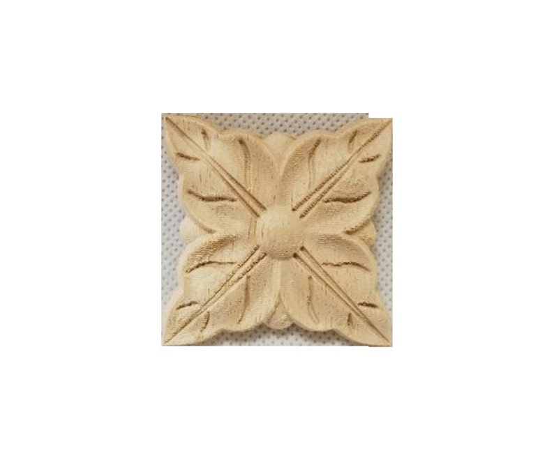 Wood Carving Square Rosette - Etsy