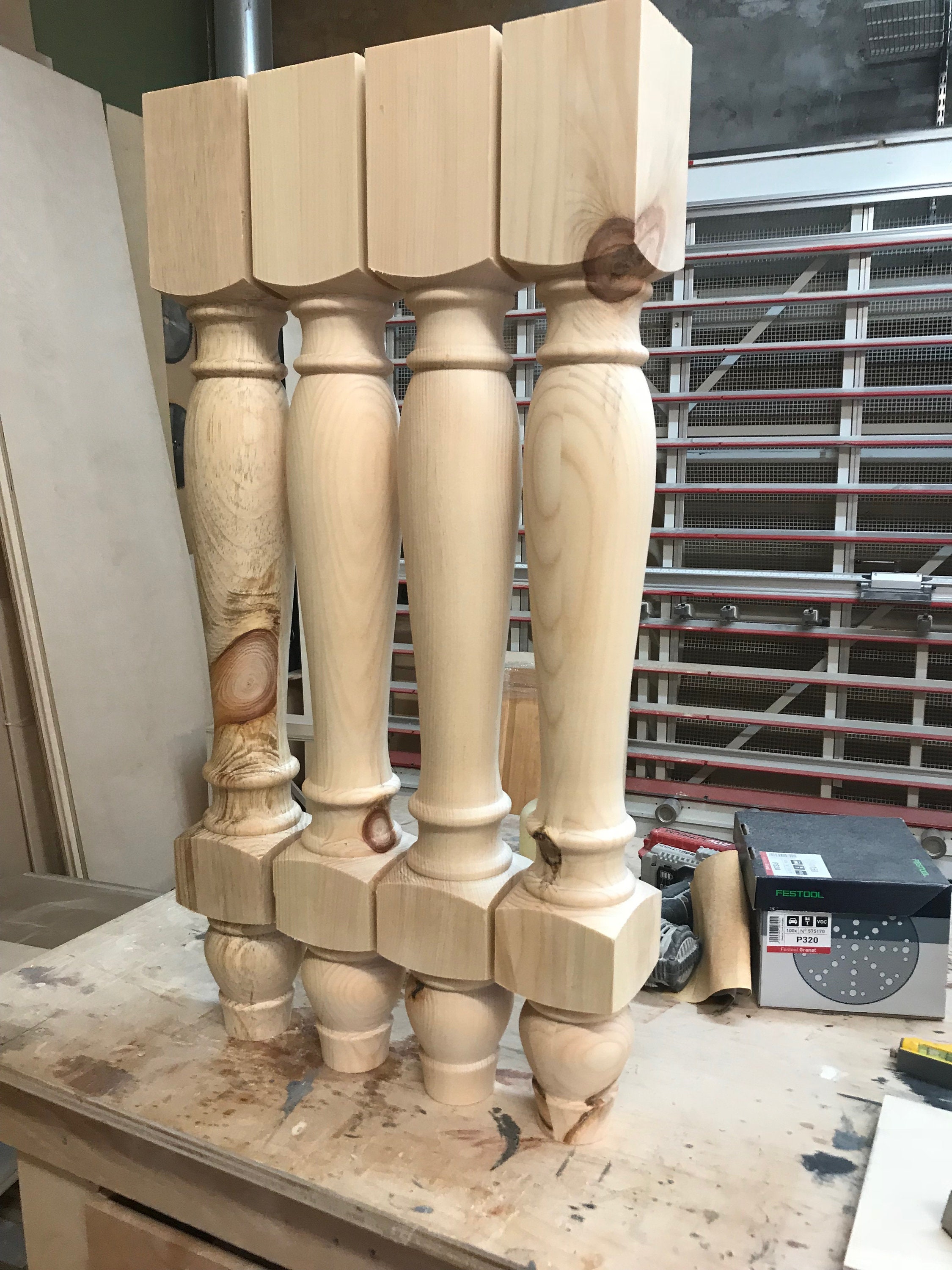 29" X 3.5" Knotty Pine Table Legs - Etsy