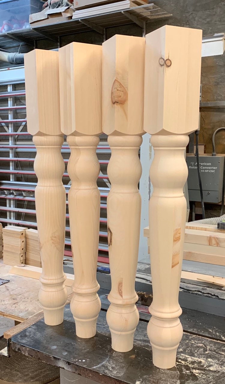 35inches Solid Knotty Pine Dining Table Legs Island Legs - Etsy