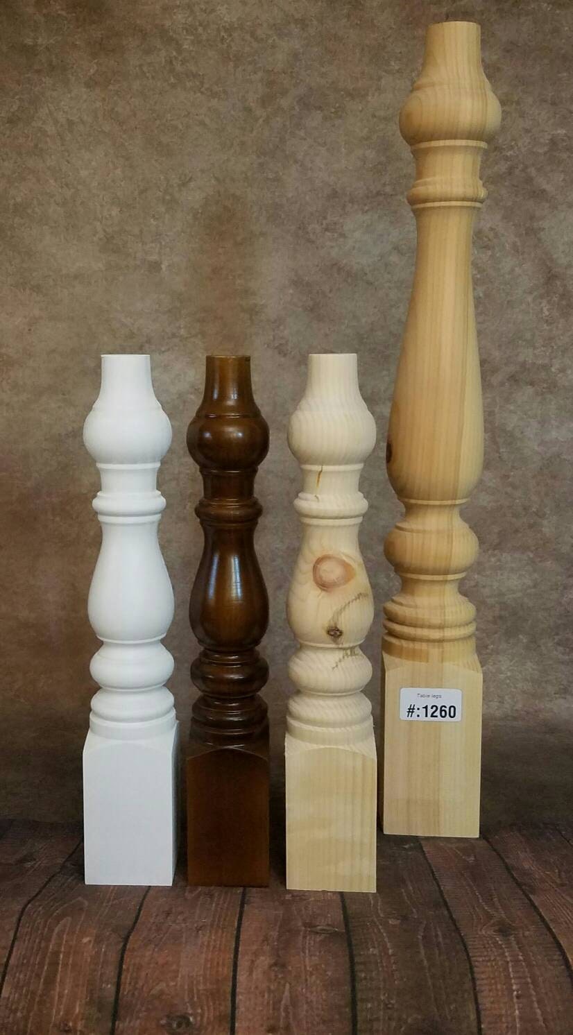 Set of Four Knotty Pine Bench Legs 18"x3" Unfinished Furniture Eastern ...