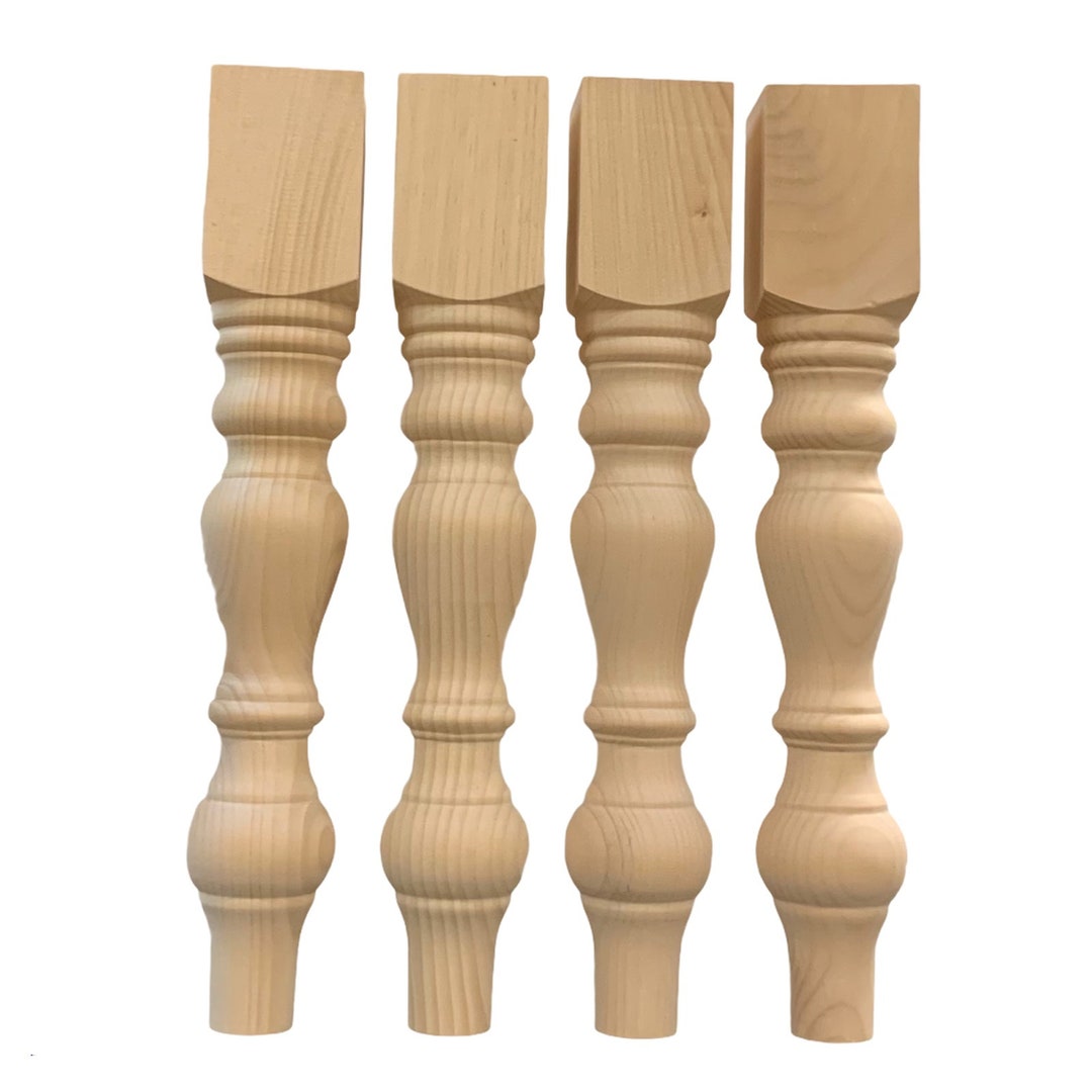 Set of Four Knotty Pine Bench Legs 18"x3" Unfinished Furniture Eastern ...
