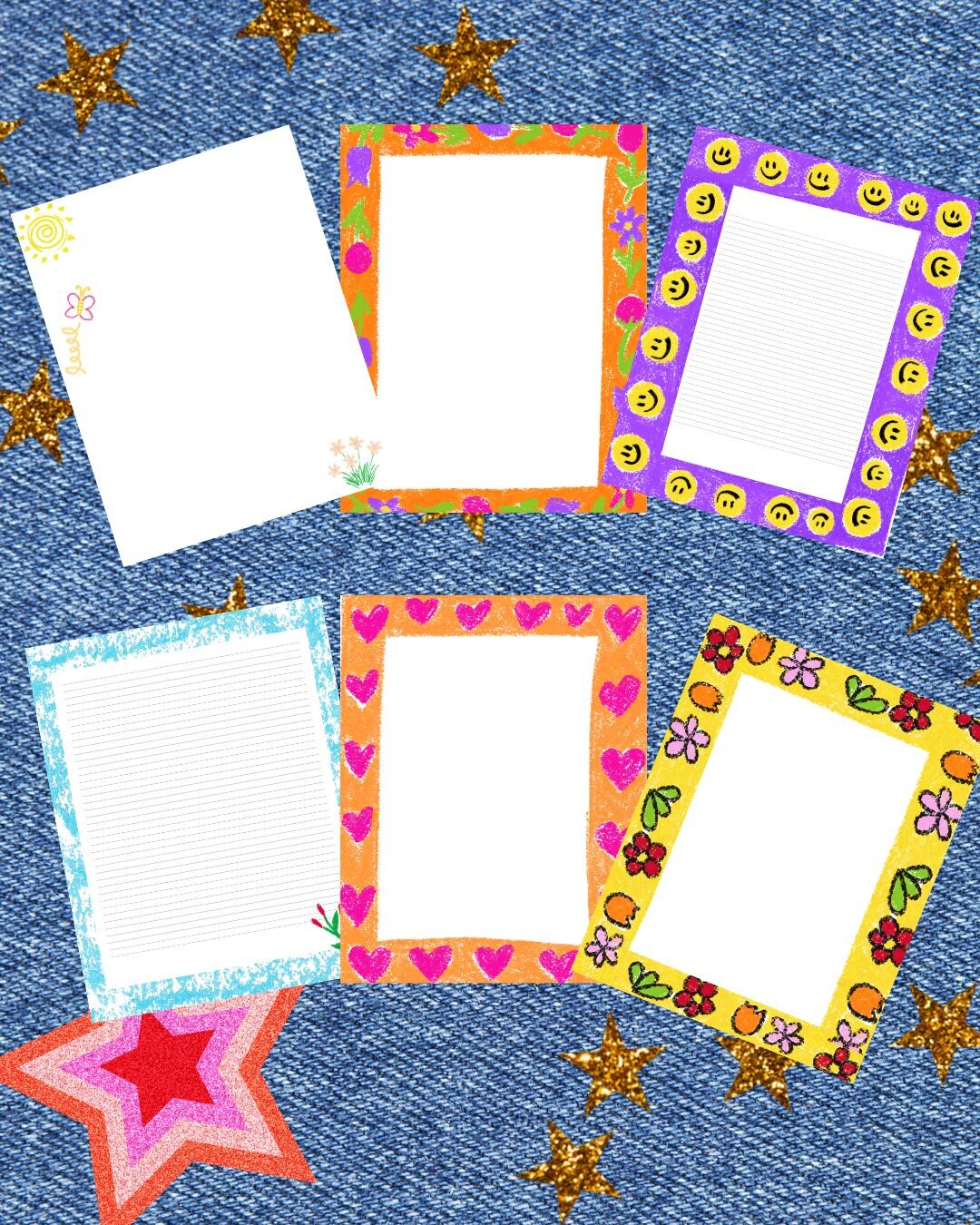 Nostalgic 2000's Stationary Paper, Standard 8.5x11 Lined/unlined Paper ...