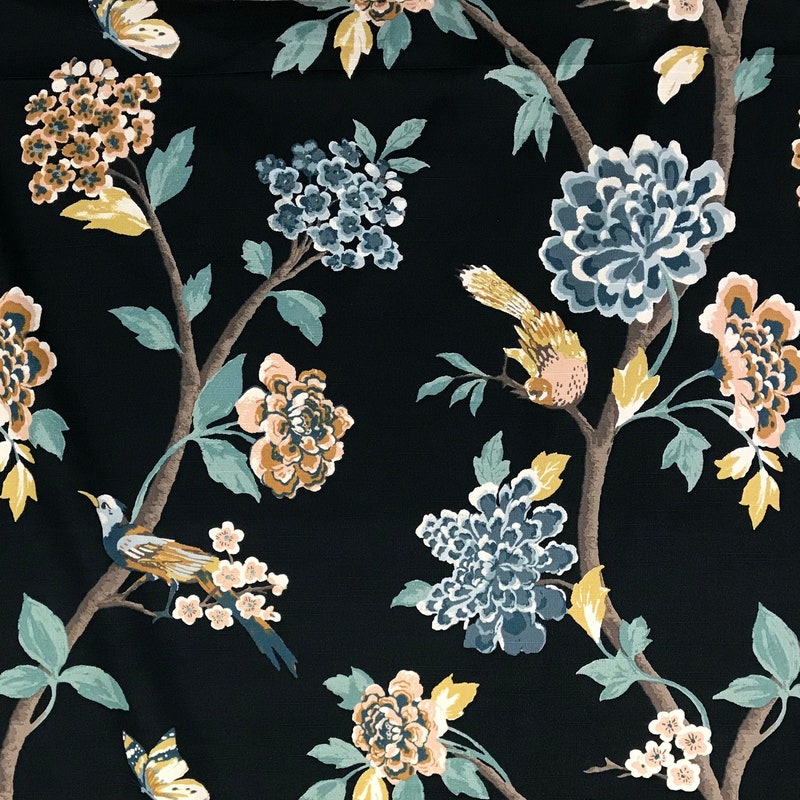 Navy and Gold Fabric - Etsy