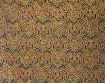 Yellow damask fabric | Etsy