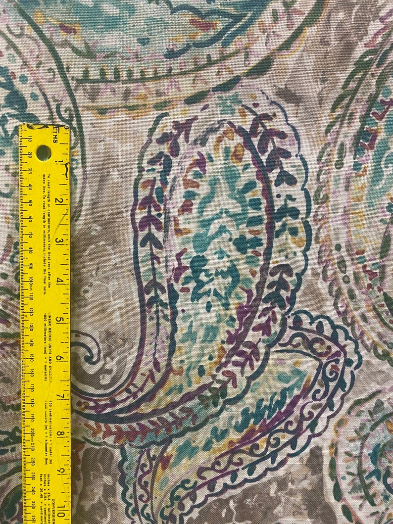 Bright and Lively Seaglass Kelly Ripa Fabric Paisley - Etsy