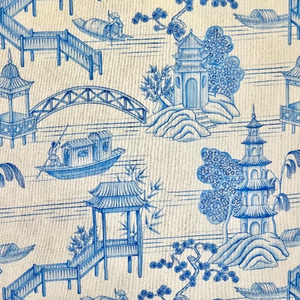 Porcelain Print Fabric - Etsy