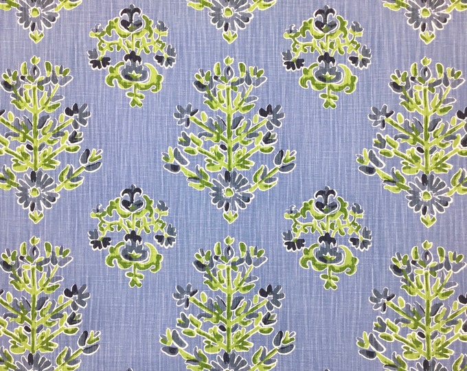 Clara Flower - Eliza Cornflower - Lacefield - Damask - Green - Blue ...