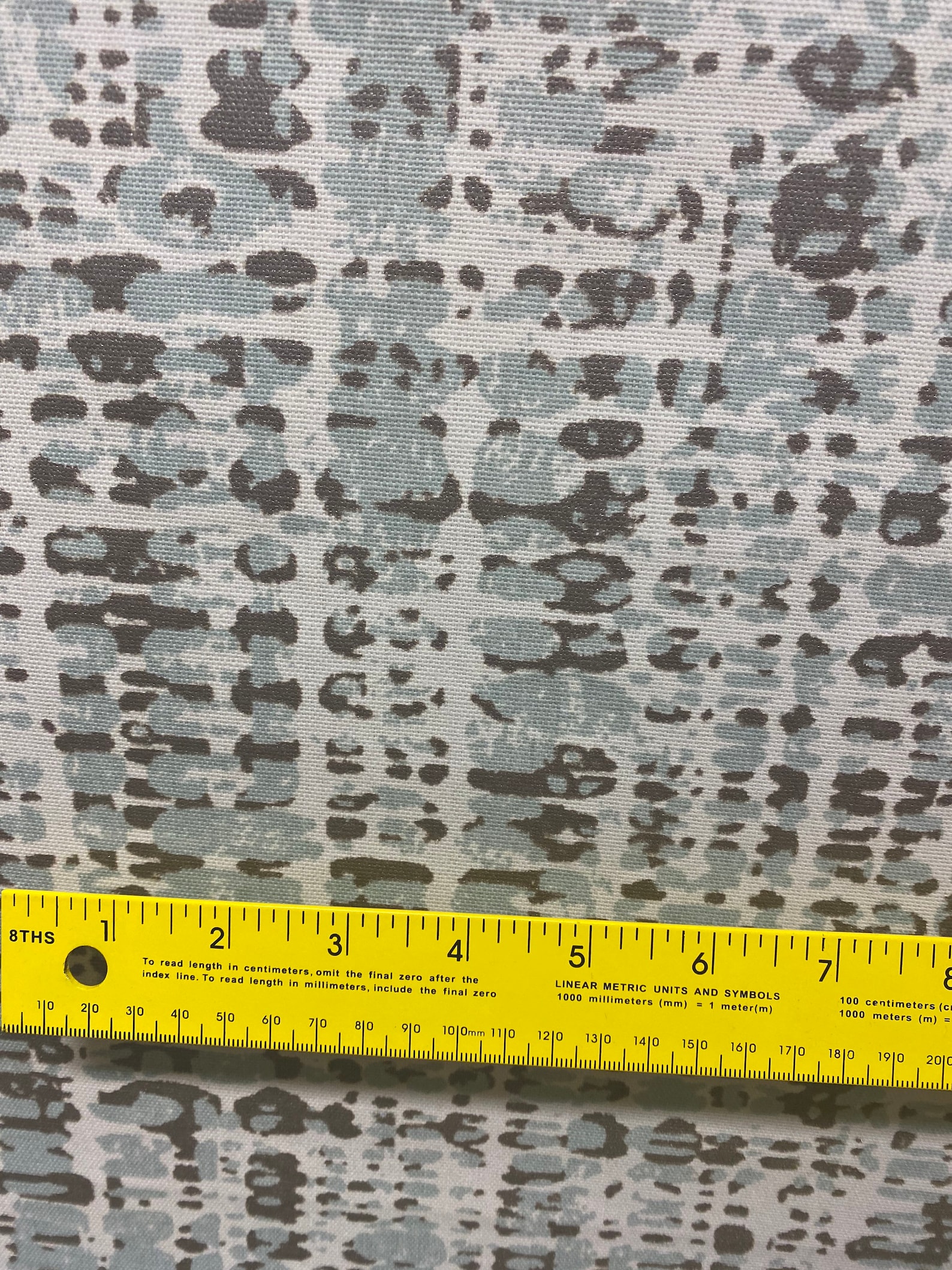 Powder Blue and Silver Metallic Water Drops - Unique Fabric - Home ...