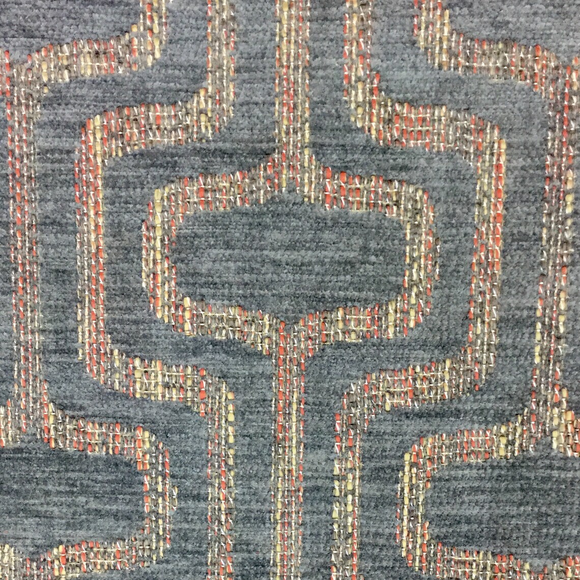 Groovy Gray Geometric Woven Fabric by the Yard - Etsy