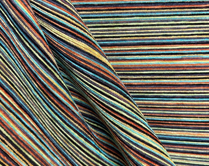 Sunset, Chenille Stripe - Multi Color Stripe - Fabric by the Yard - Etsy