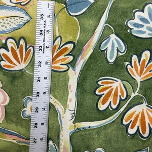 Freya Garden - Floral - Dark Green - Lime Green - Upholstery Fabric ...