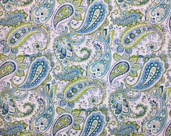 Green Paisley Fabric - Etsy